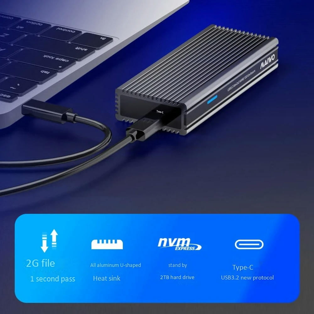 FOR type-c M.2 Nvme Solid-State Hard Disk Box External Notebook Hard ...