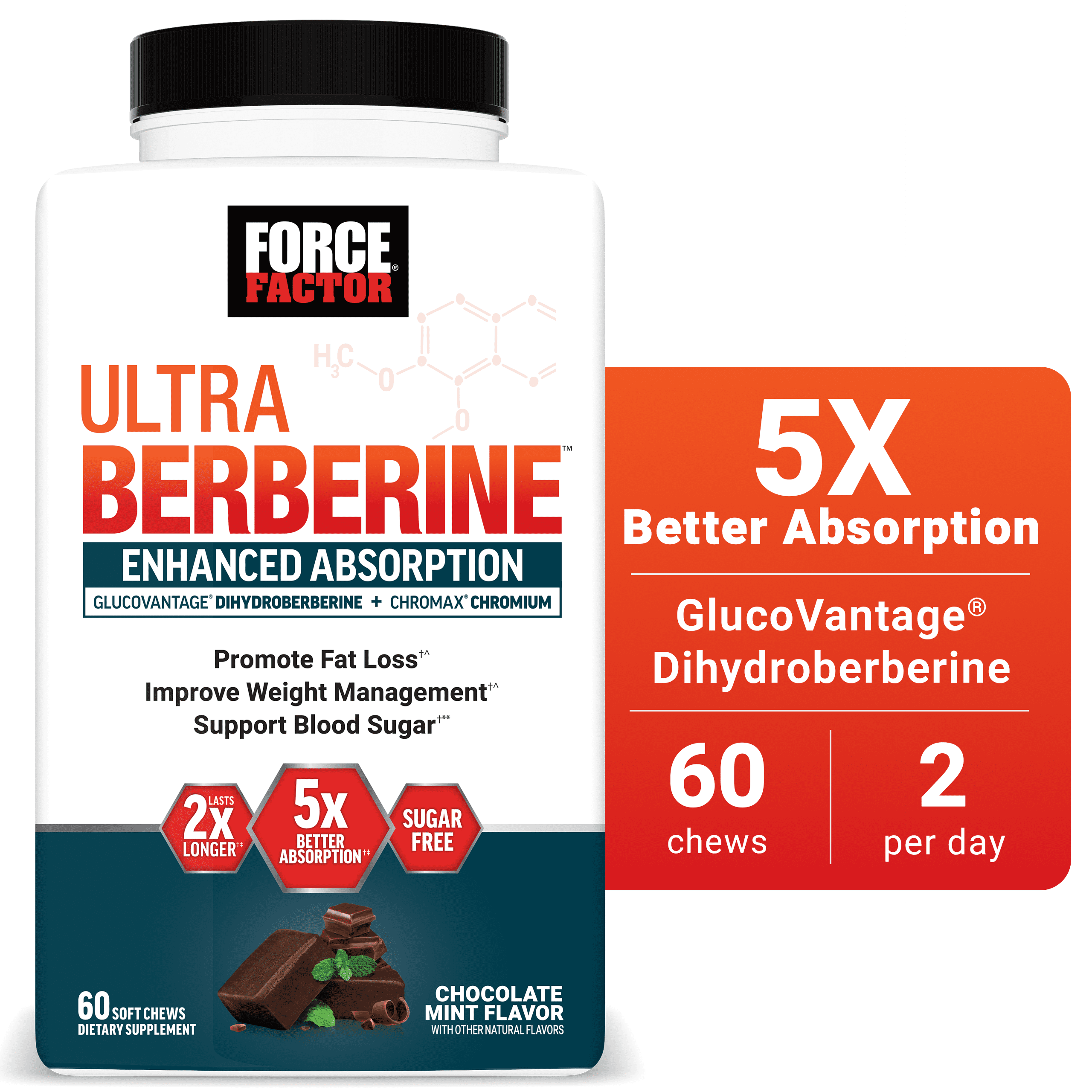 Ultra Berberine Enhanced Absorption, with GlucoVantage Dihydroberberine ...