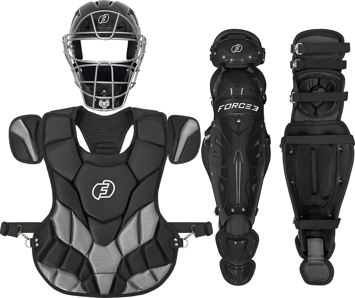 FORCE3 PRO GEAR Complete Game Youth Catcher's Set with Hockey Style ...