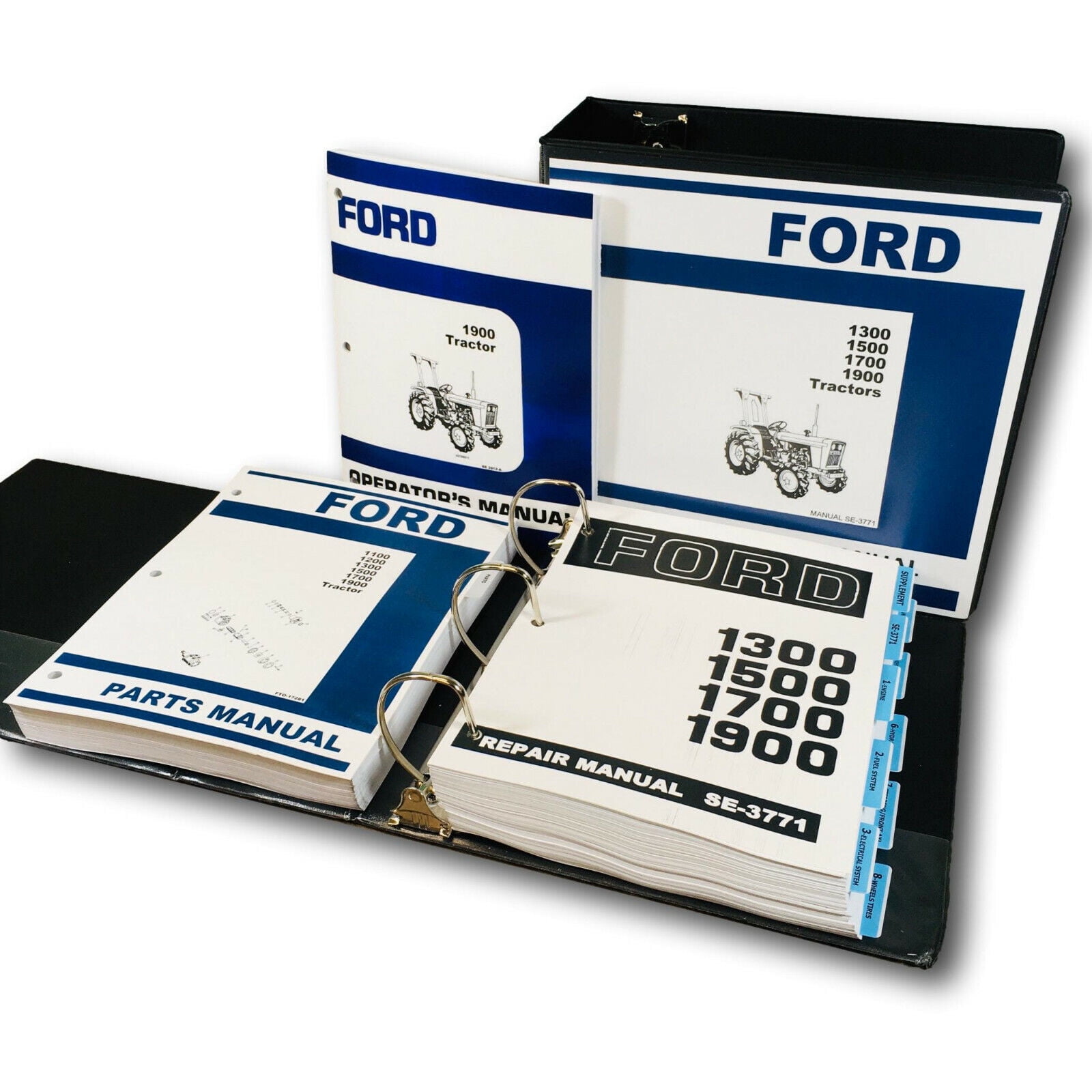 FORD 1900 TRACTOR SERVICE PARTS OPERATORS MANUAL OWNERS REPAIR SHOP SET ...