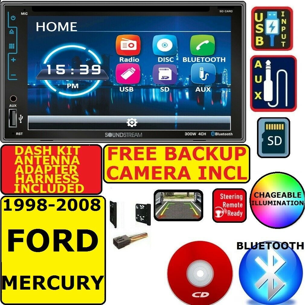 FORD MERCURY TOUCHSCREEN BLUETOOTH USB SD RADIO VIDEO CAR STEREO SYSTEM ...