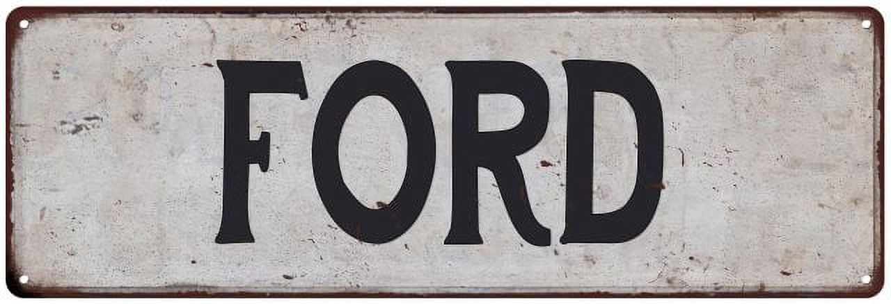 FORD Vintage Look Rustic Chic Metal Sign 8x24 108240036033 - Walmart.com