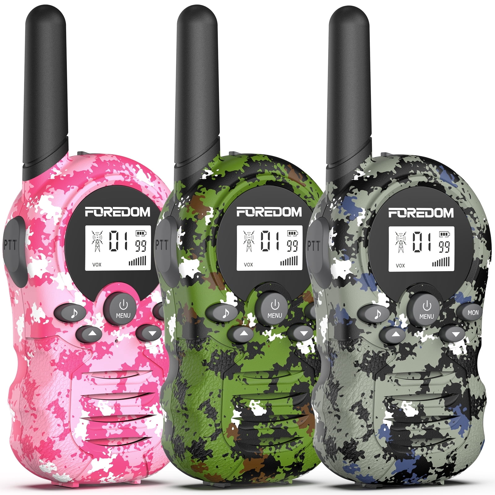 FOREDOM, Walkie Talkies for Kids, 3 Pack, Long Range up to 3 miles ...