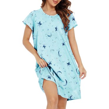 FOREEMME Plis Size nightgrown for women Cotton Sleepwear Long Sleeves ...