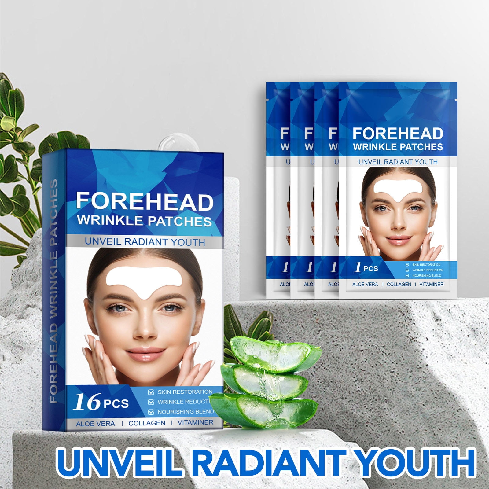 FOREHEAD WRINKLE PATCHES 16PCS Skin Restoration,Wrinkle Reduction ...