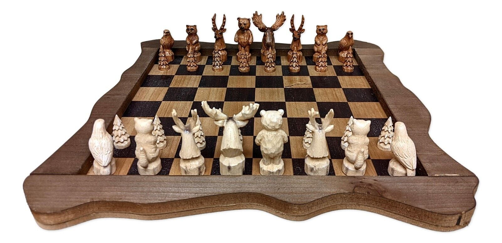 FOREST CROWD Woodland Cabin Chess Set, by DeLeon Collections - Walmart.com