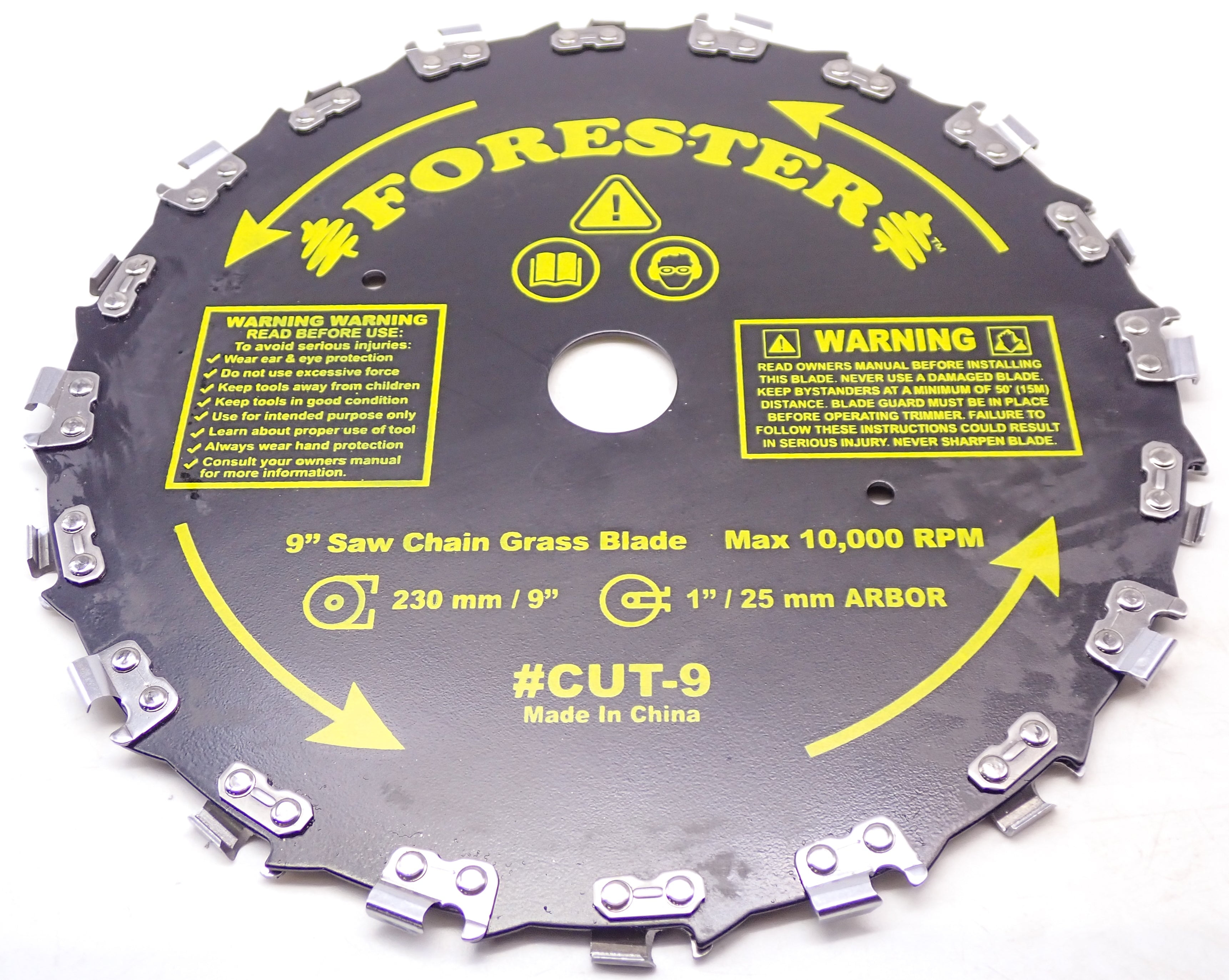 FORESTER CHAINSAW BRUSHCUTTER 9" SAW BLADE 20-25MM ARBOR CUT-9 ...