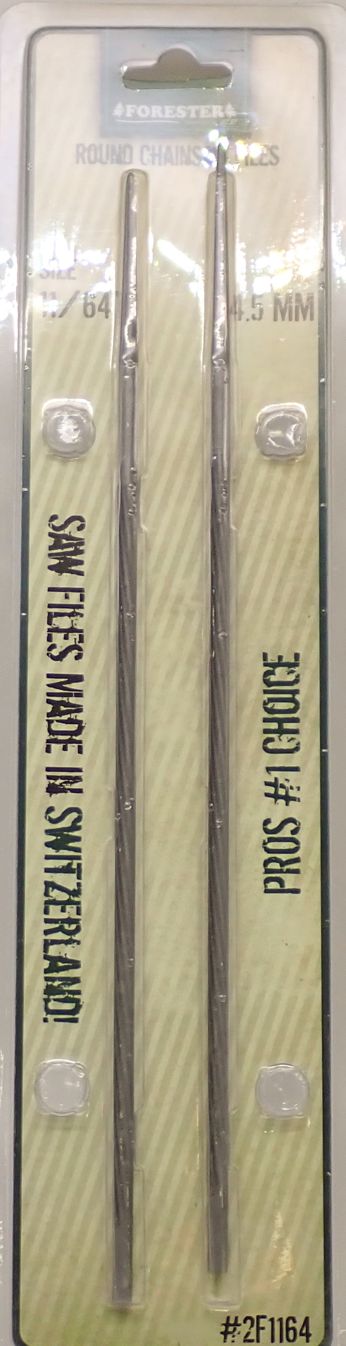 FORESTER CHAINSAW SHARPENING FILES SWISS MADE 2-PACK 11/64 FILE FOR ...