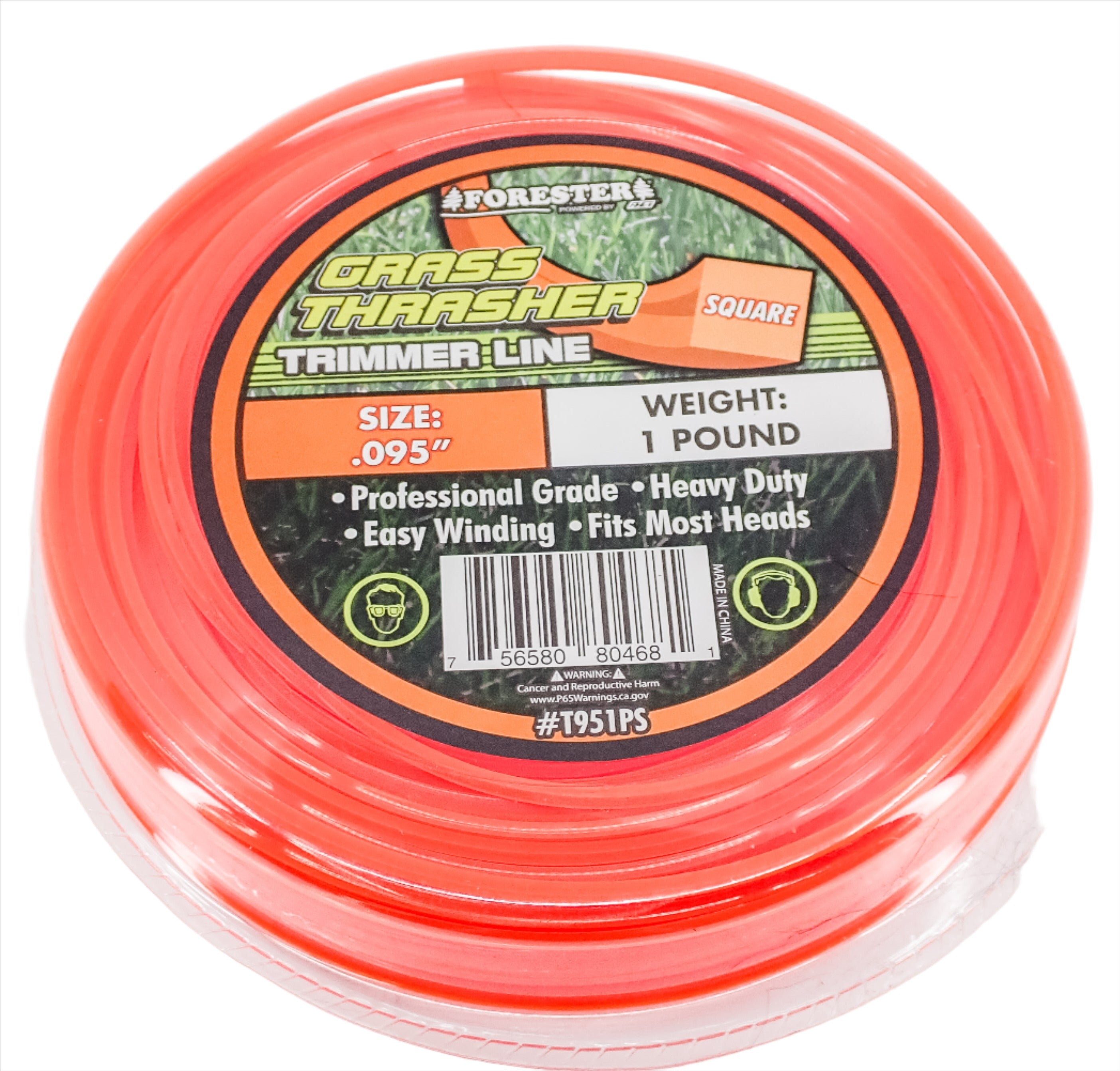 FORESTER GRASS THRASHER SQUARE TRIMMER LINE 1LB .095 - Walmart.com