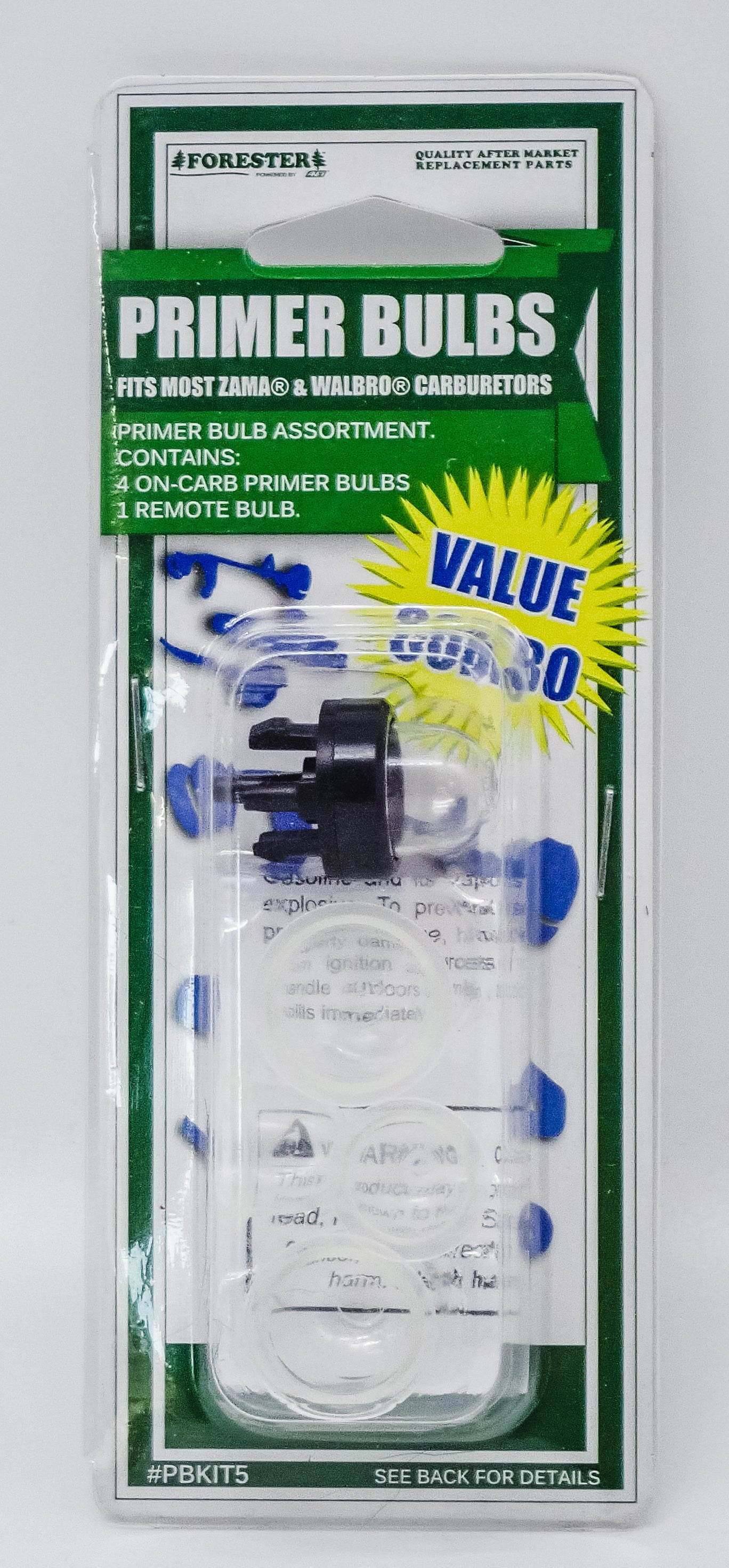 FORESTER PRIMER 5 PC BULB ASSORTMENT REPLACES ZAMA AND WALBRO - Walmart.com
