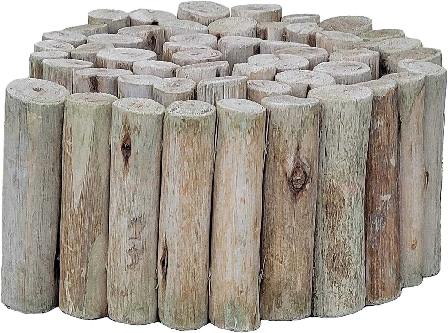 FOREVER BAMBOO Natural Eucalyptus Wood Solid Log for Landscaping Edging ...