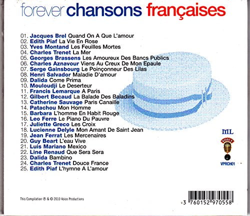 FOREVER CHANSONS FRANCAISES - JACQUES BREL - EDITH PIAF - YVES MONTAND ...