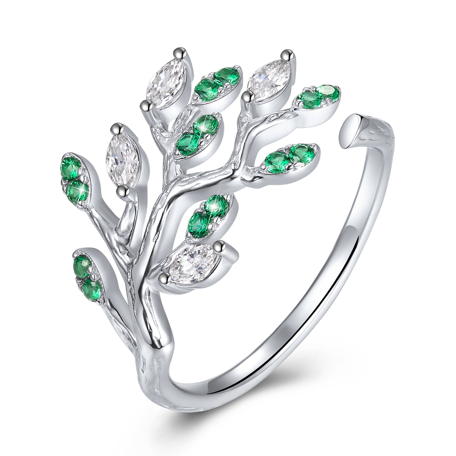 FOREVER QUEEN 925 Sterling Silver Adjustable Women's Ring with Family ...