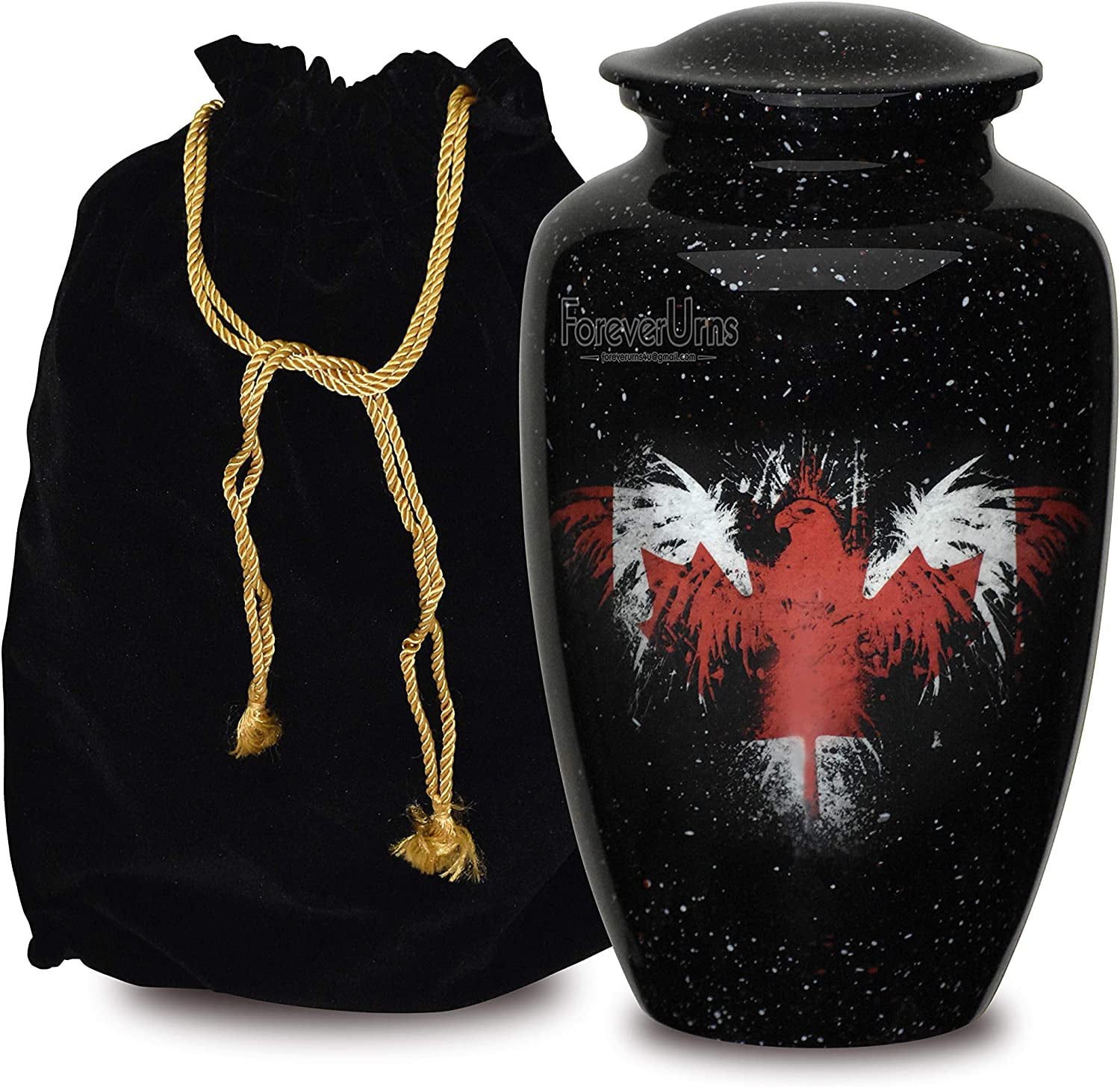 FOREVER URNS Adult Cremation Urn Eagle Flag CANADA Urn For Human Ashes ...