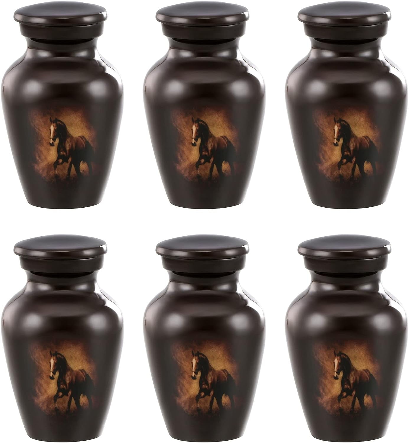 FOREVER URNS Keepsake Urn – Brown Horse Small Keepsake Qnty 6 ...