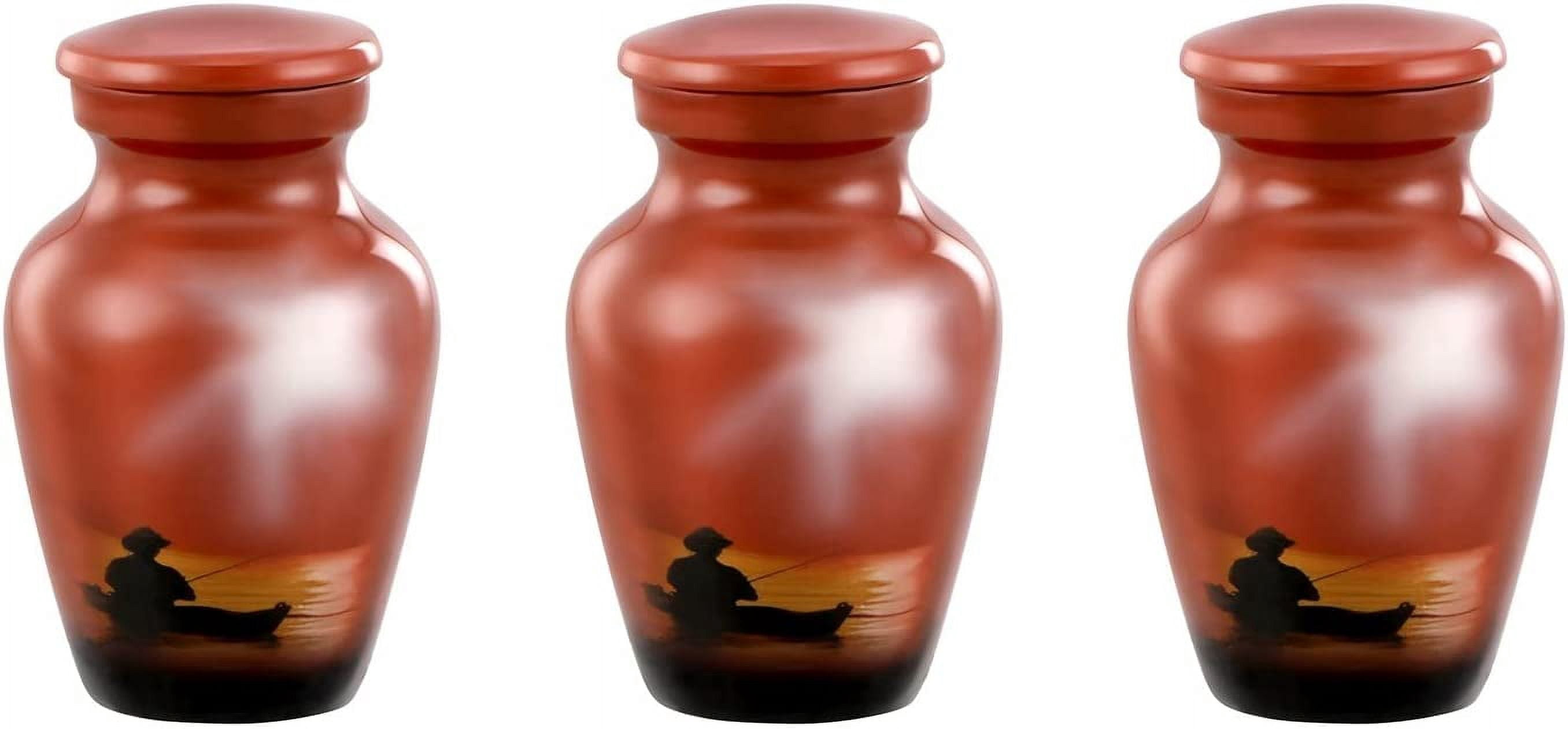 FOREVER URNS Keepsake Urn – A Finshing Man Small Keepsake Qnty 3 ...