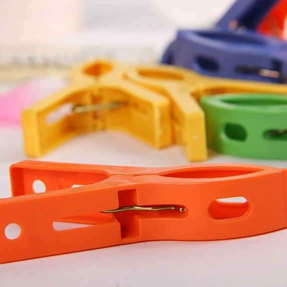 FORGE- 8Ps/Set Hanger Clips Large Plastic Windproof Beach Towel Clothes ...