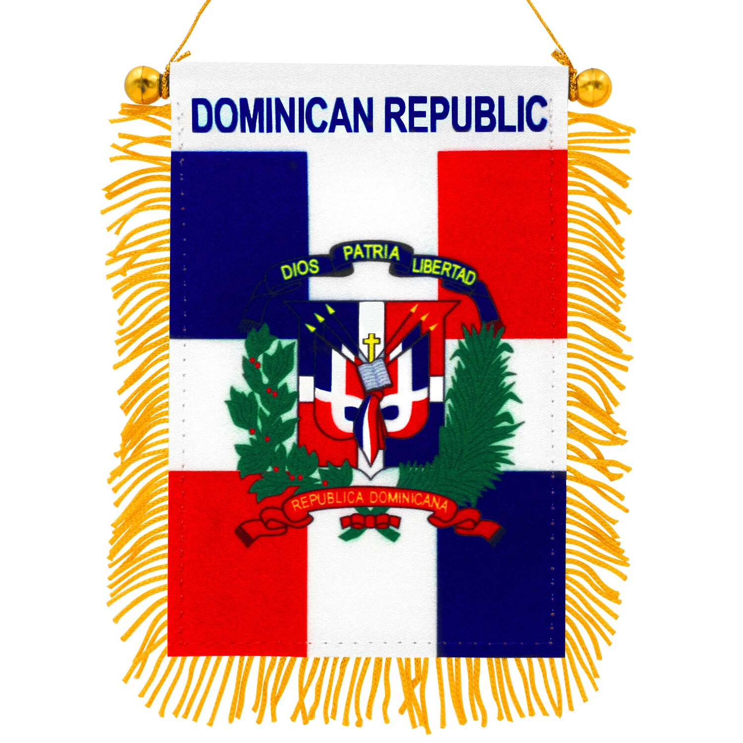 FORGE- Anley 4" X 6" The Dominican Republic Fringy Window Hanging Flag ...
