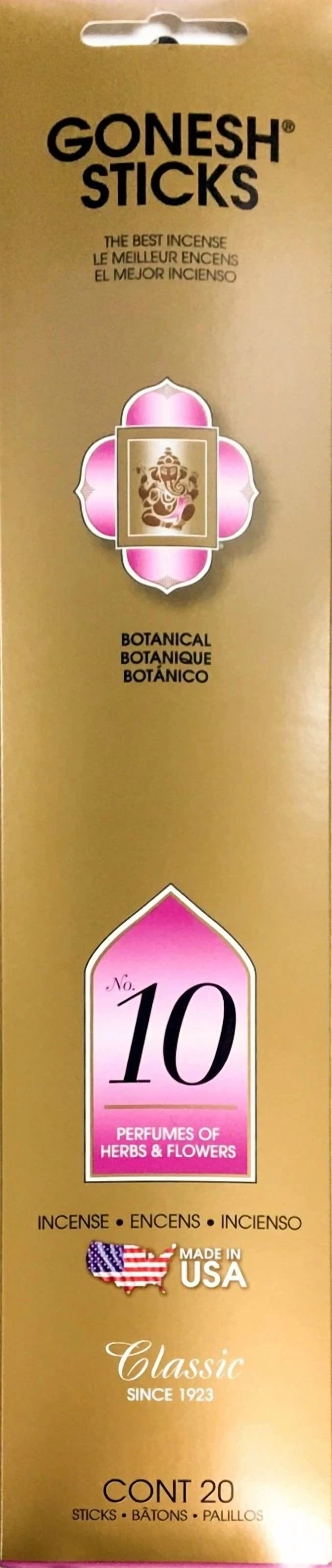 FORGE- Gonesh Classic #10 Herbs & Flowers Incense 20 Sticks - Walmart.com