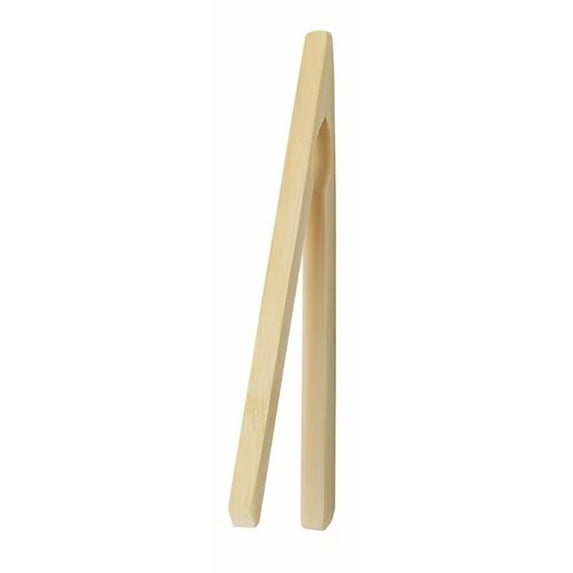 FORGE- Hic 6.5" Natural Bamboo Toast Tongs - Bacon Bread Bagel Toaster ...