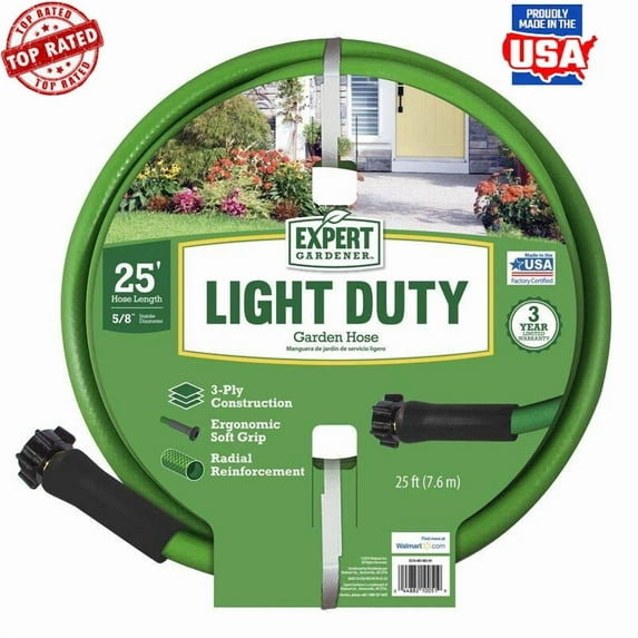 FORGE- Nylon Reinforced Garden Hose 5/8" X 25' Water Pressure 200 Psi ...