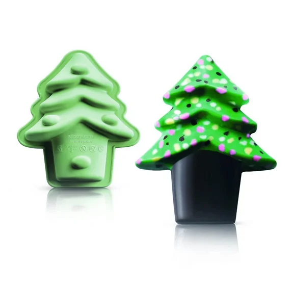 FORGE- Siliconezone Mini Christmas Tree Silicone Cake Baking Pan ...
