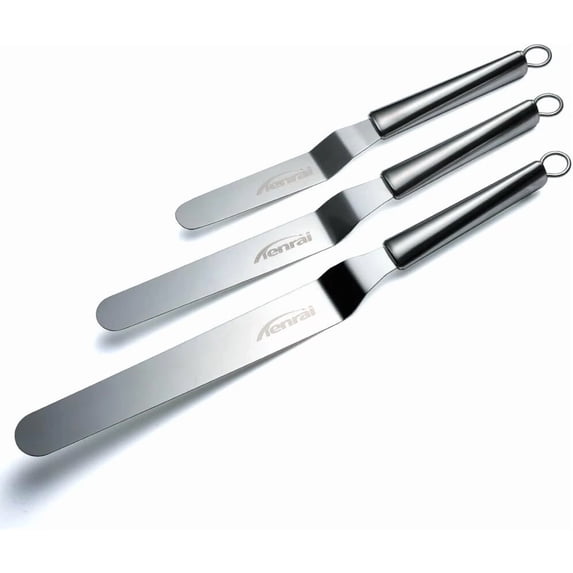 FORGE- Tenrai Offset Icing Spatula Set – 6", 8", 10" Stainless Steel ...