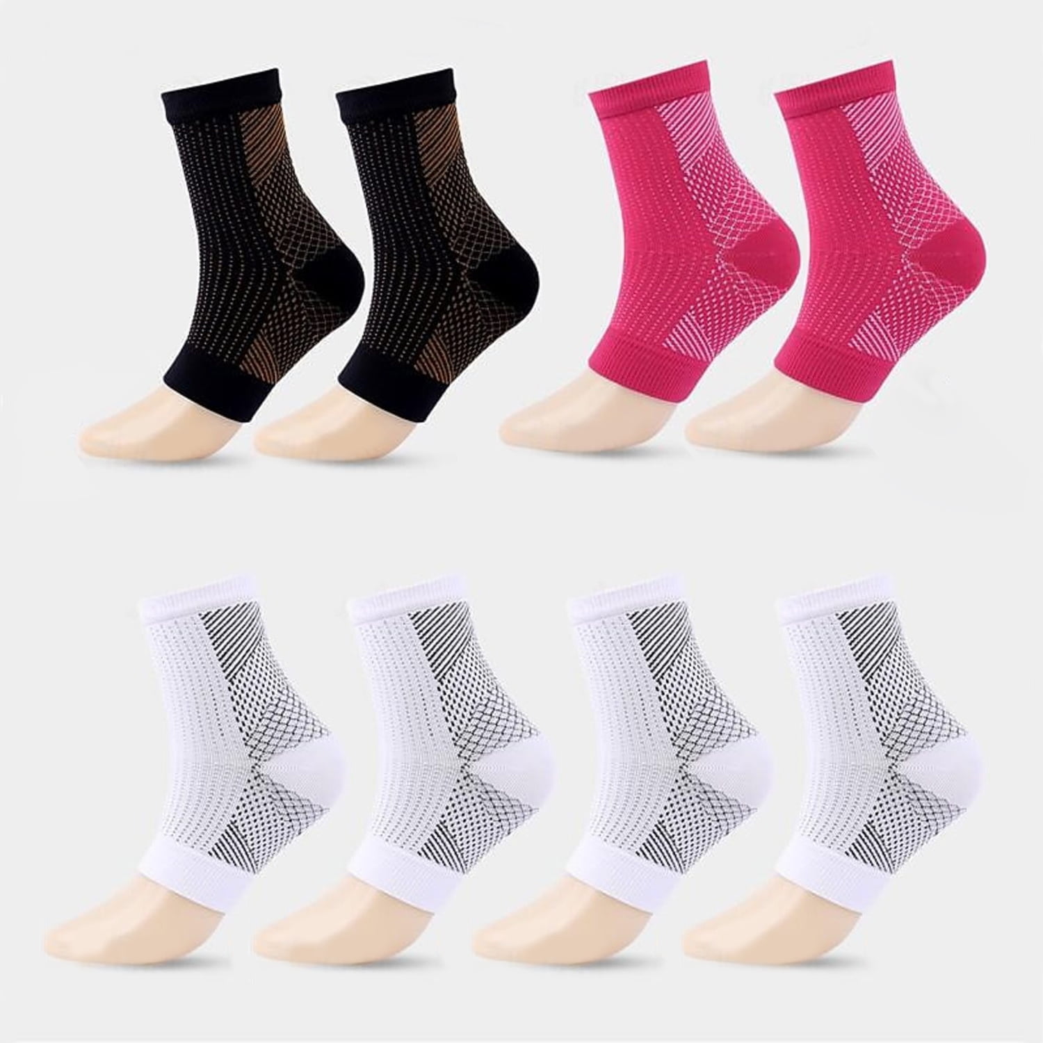 FORIEVIC Plantar Fasciitis Sock (8 Pairs) for Men and Women ...