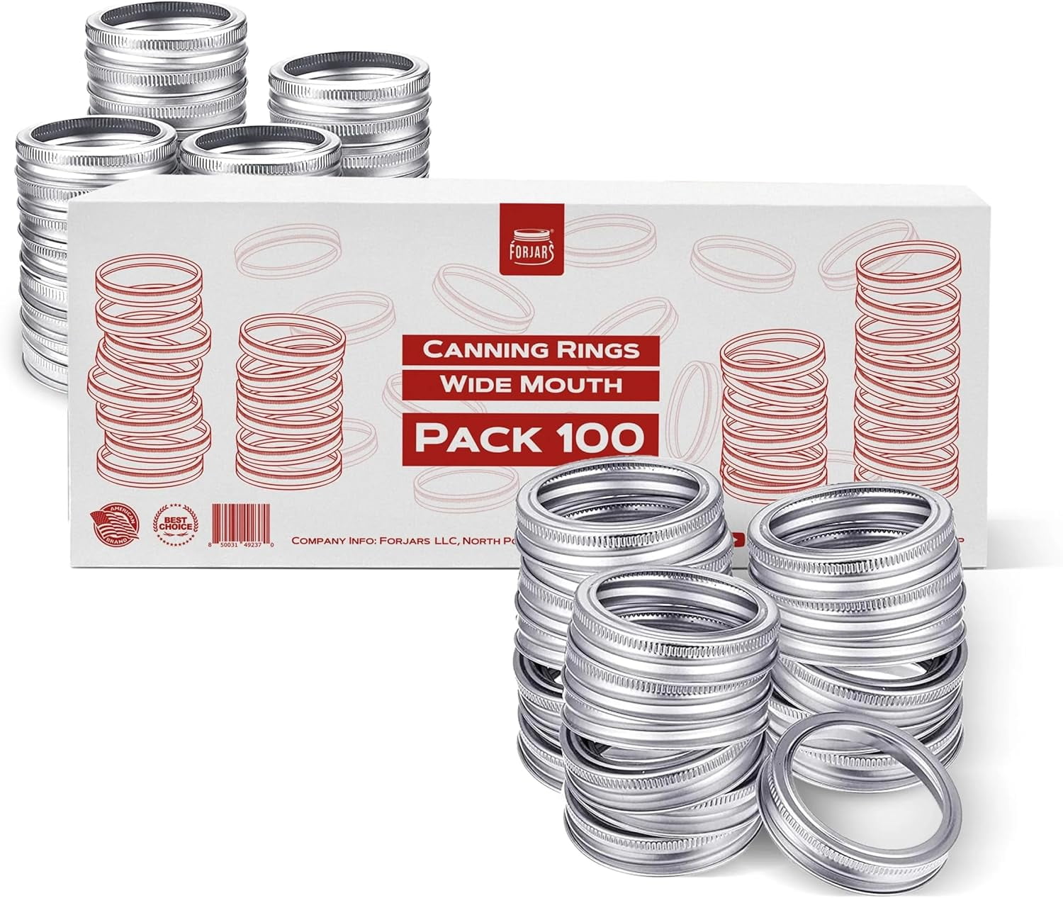 FORJARS - 100 Wide Mouth. Canning Rings are made of stainless steel. 0. ...