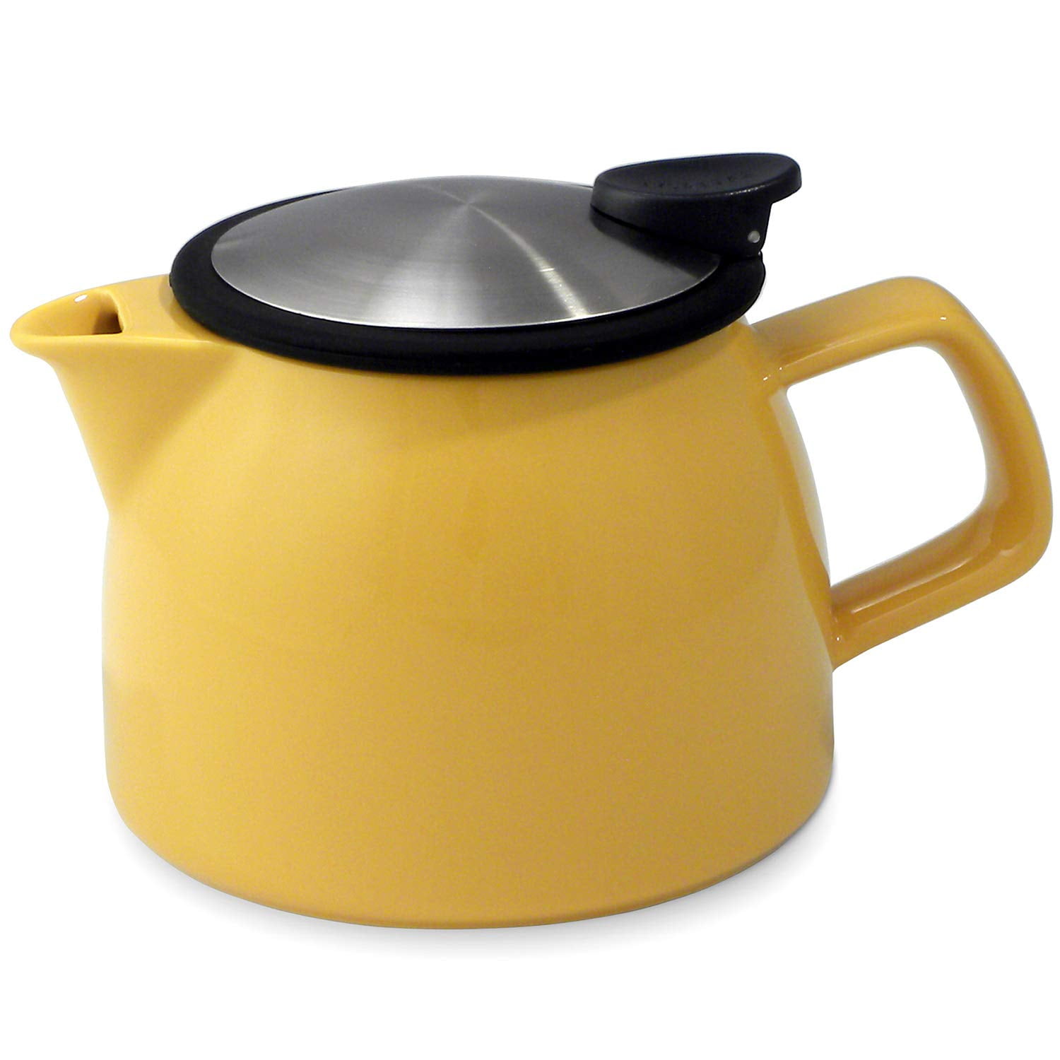 FORLIFE Bell Ceramic Teapot with Basket Infuser, 16-Ounce/470ml ...