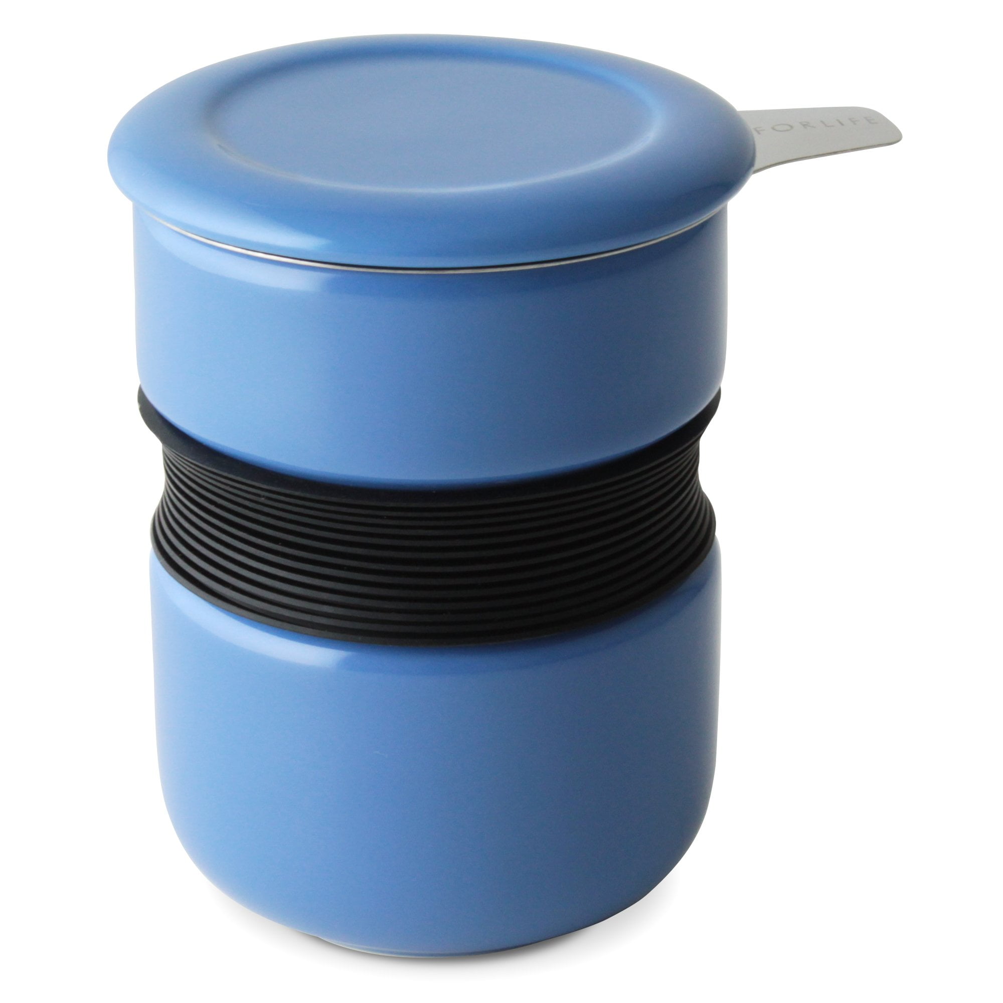 FORLIFE Curve Asian Style Tea Cup with Infuser and Lid, 12-Ounce, Blue ...