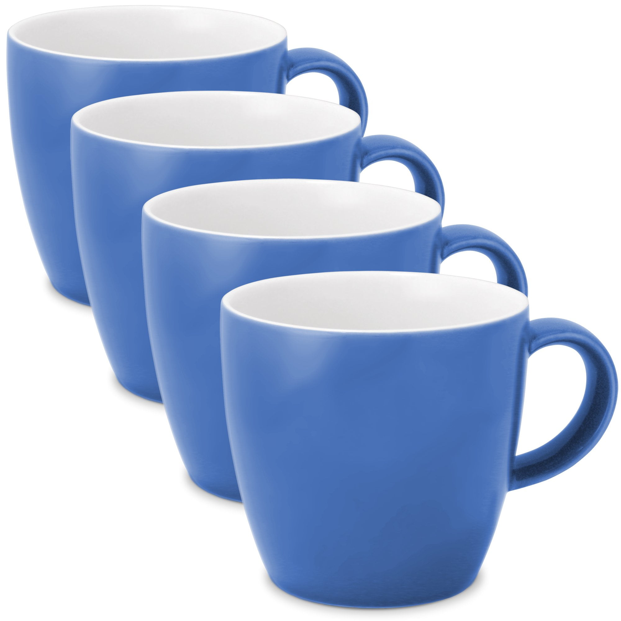 FORLIFE Uni Tea/Coffee Cup with Handle (Set of 4), 11 oz, Blue ...