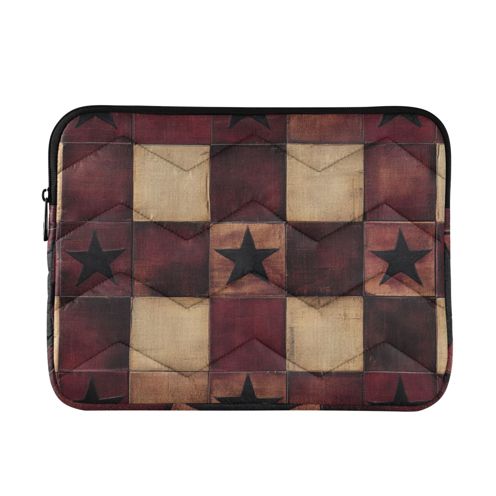 FORMRS 15-15.6 inch Laptop Sleeve Case Soft Carrying Quilted Computer Bag Cover, Star Spangled ...