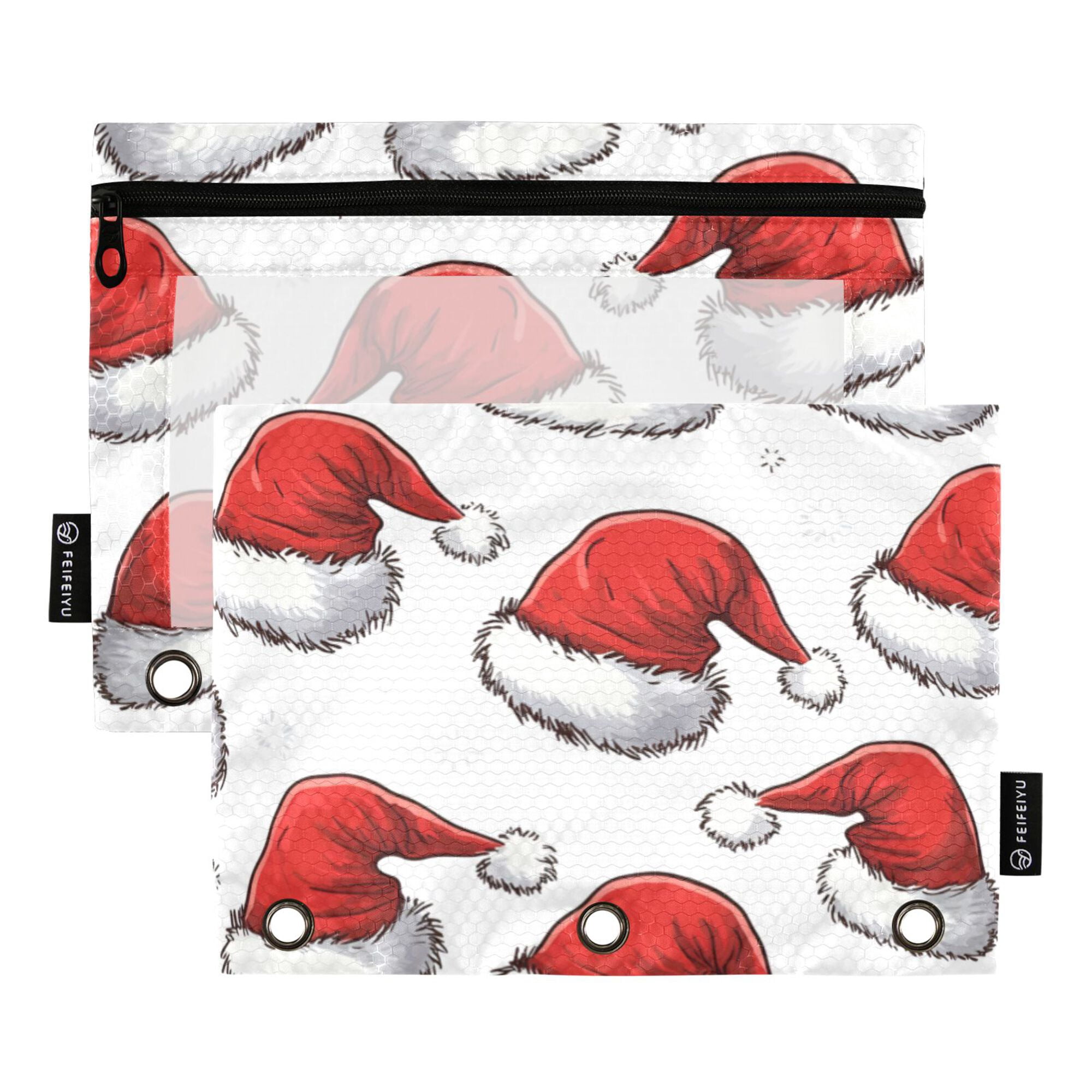 FORMRS 2 Pack Pencil Pouch for 3 Ring Binder with Clear Window Zipper ...