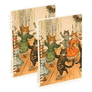 Rachael Hale 5.5 x 8.5 Hardcover Notebook with Black Spiral, Gray Tabby ...