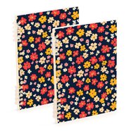 6 Pack 5x7 Bound Size Spiral Notebooks with Pocket, Elastic Closure for ...