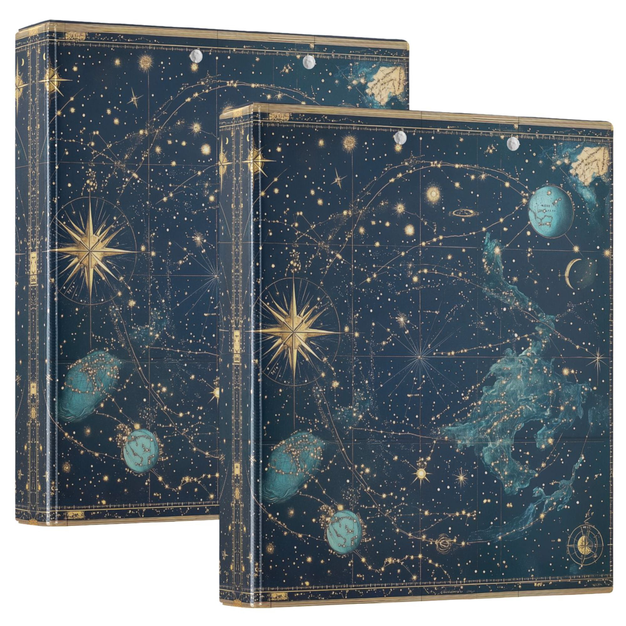 FORMRS 3 Ring Binder 1.5 inch with Pockets Set of 2 Clip Board 200 ...