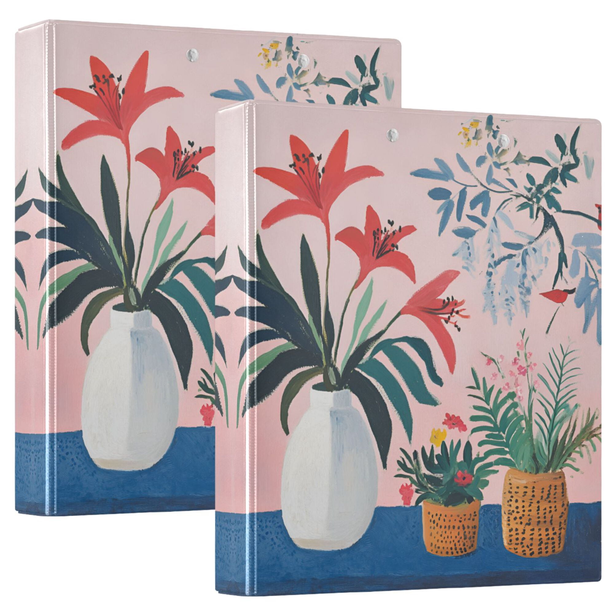 FORMRS 3 Ring Binder 1.5 inch with Pockets Set of 2 Clip Board 200 ...