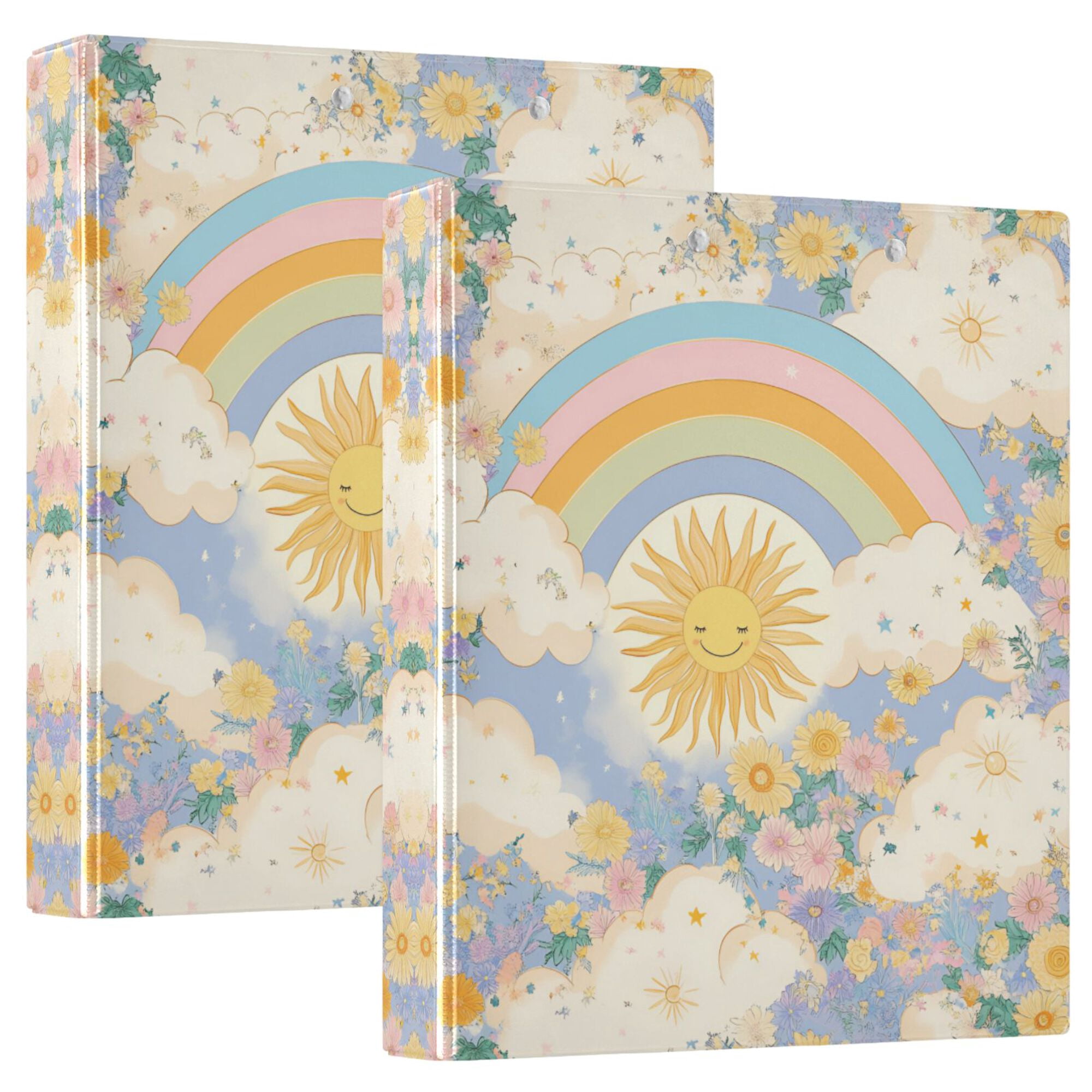 FORMRS 3 Ring Binder 1.5 inch with Pockets Set of 2 Clip Board 200 ...