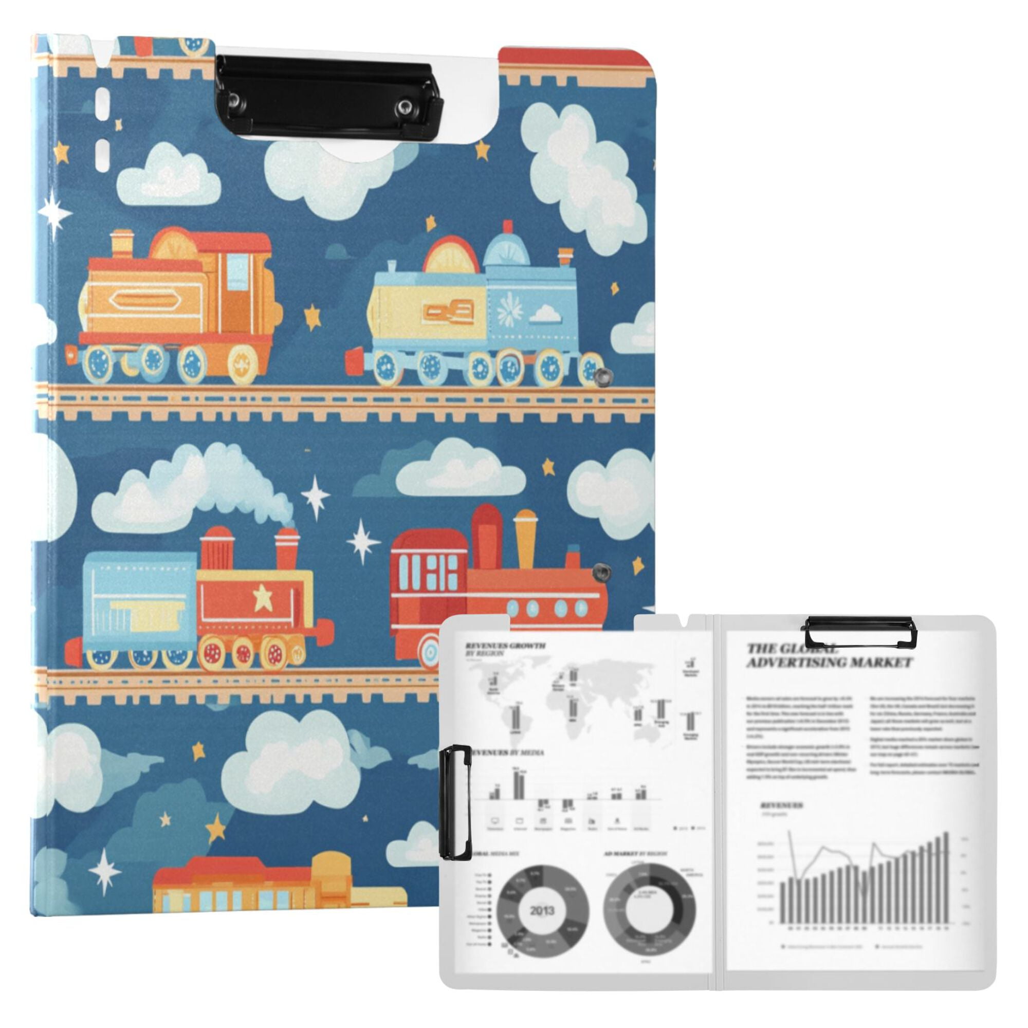 FORMRS A4 Clipboard Folder with Pen Holder Horizontal Foldable School ...