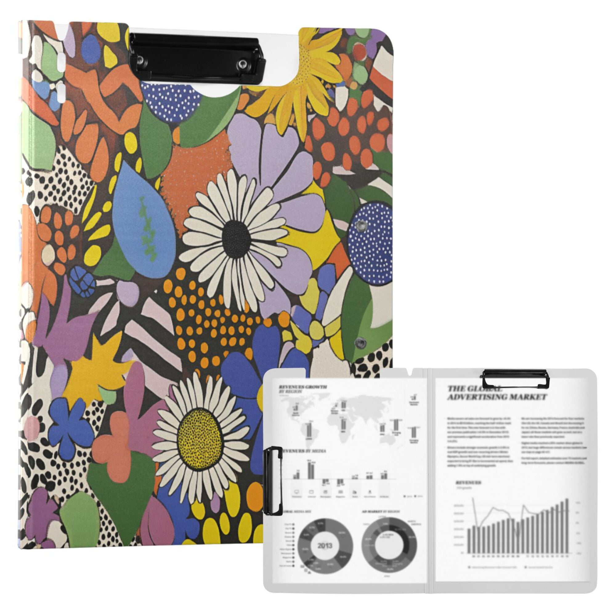 FORMRS A4 Clipboard Folder with Pen Holder Horizontal Foldable School ...