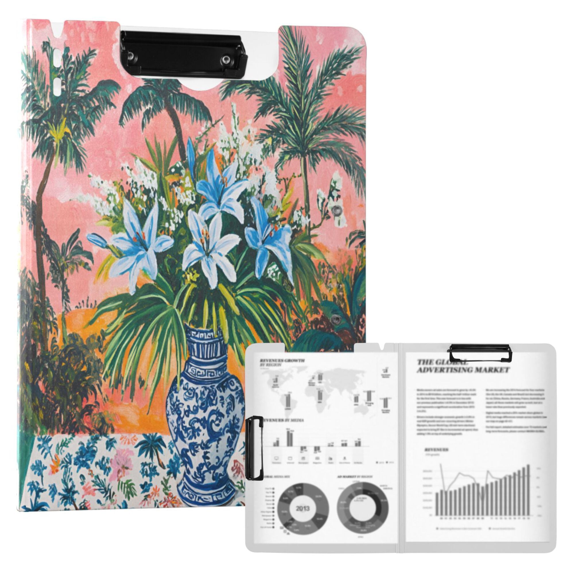 FORMRS A4 Clipboard Folder with Pen Holder Horizontal Foldable School ...