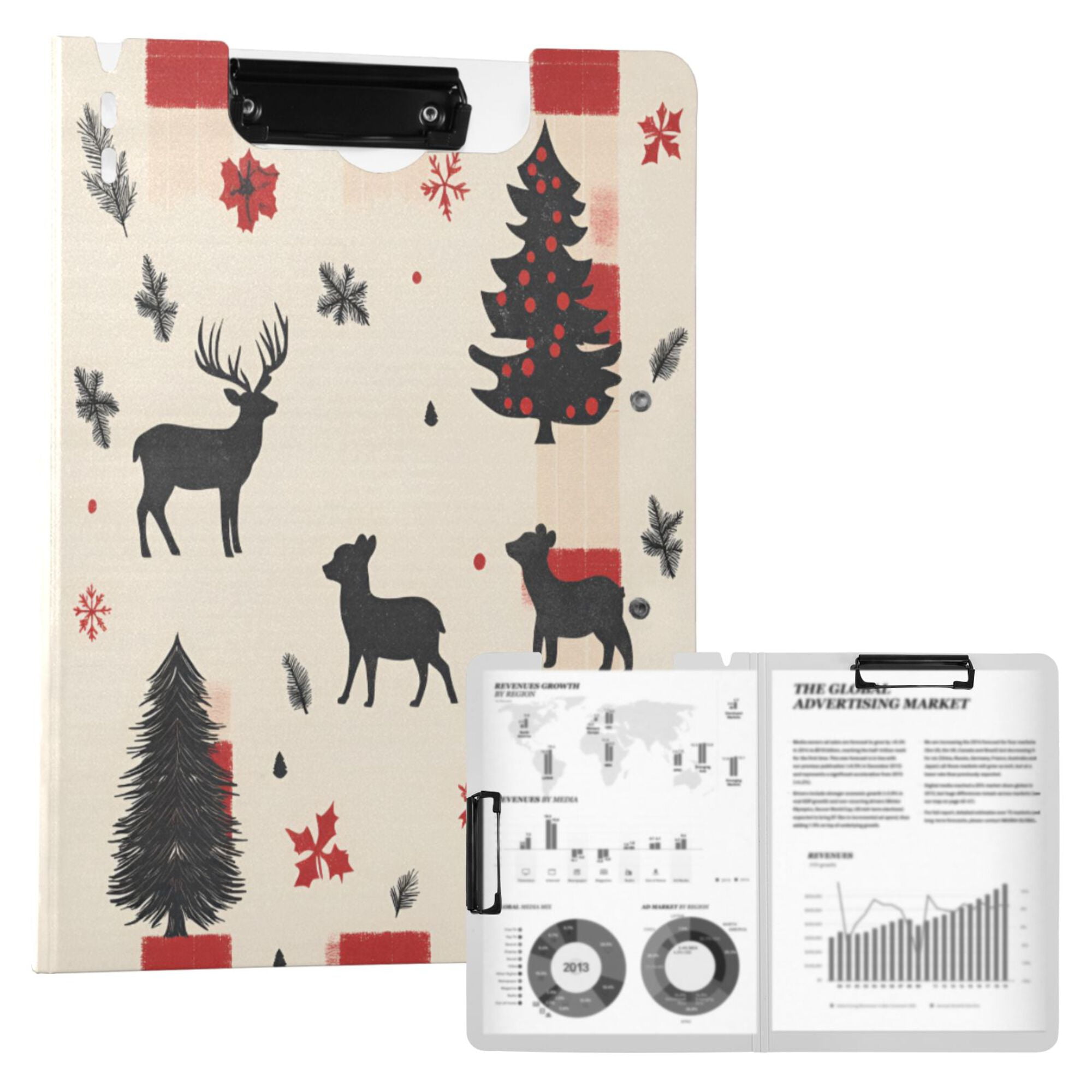 FORMRS A4 Clipboard Folder with Pen Holder Horizontal Foldable School ...