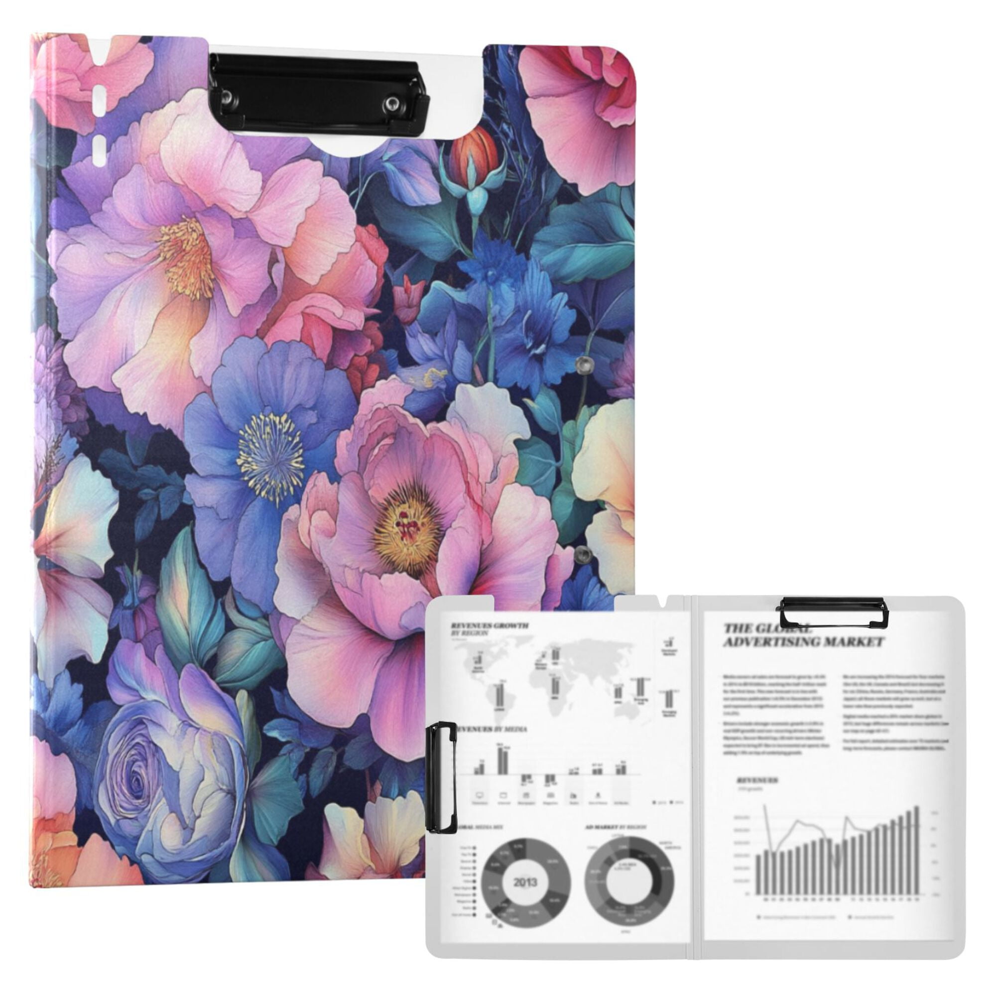 FORMRS A4 Clipboard Folder with Pen Holder Horizontal Foldable School ...