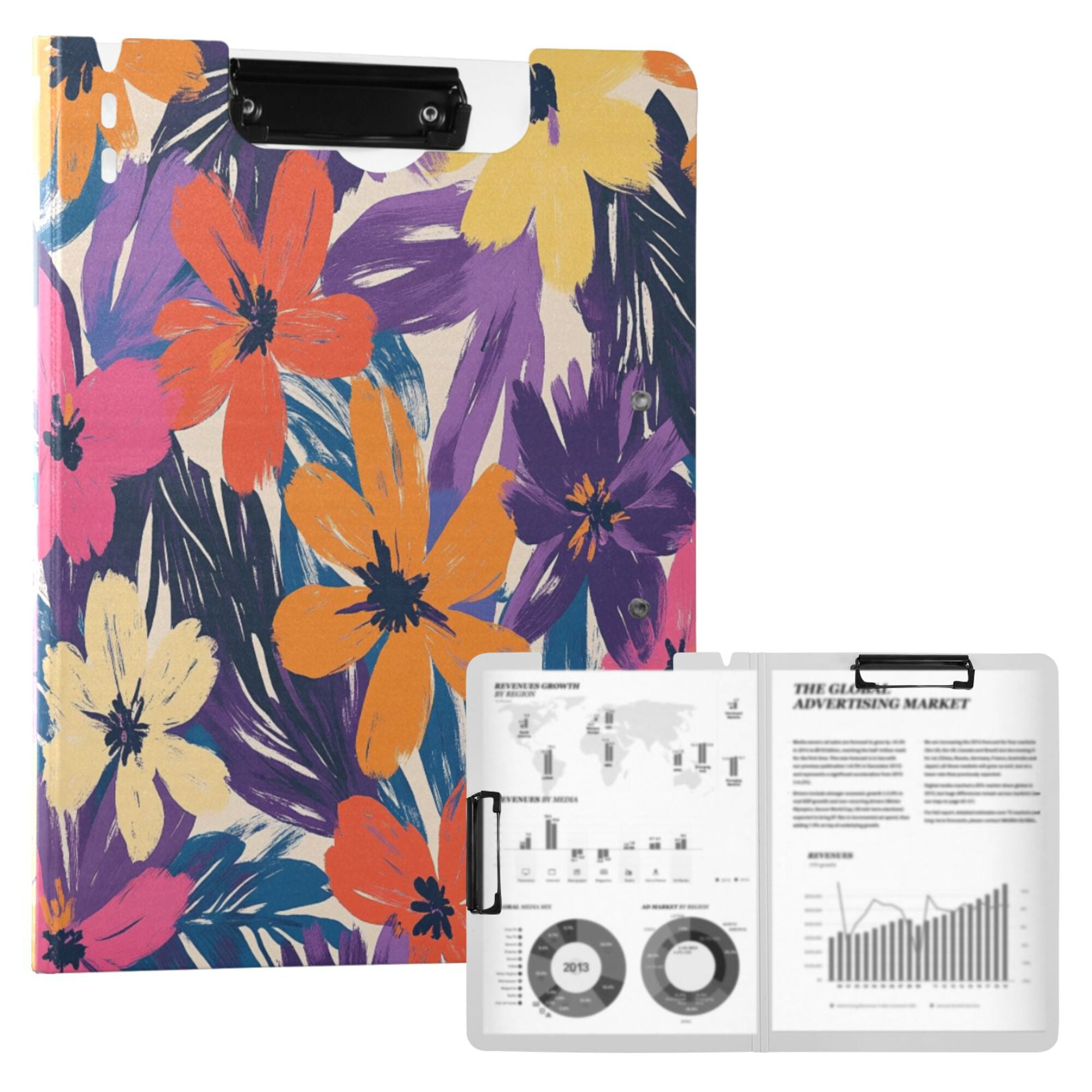 FORMRS A4 Clipboard Folder with Pen Holder Horizontal Foldable School ...