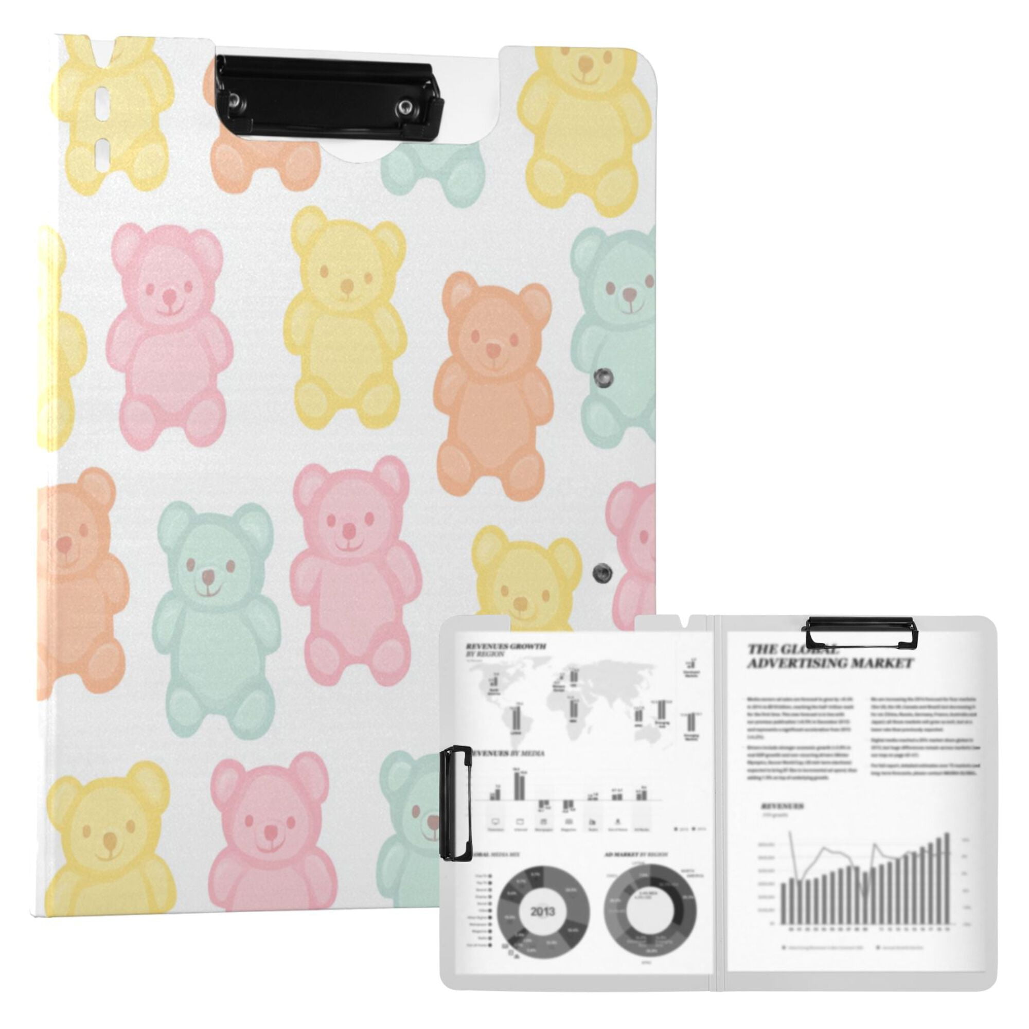 FORMRS A4 Clipboard Folder with Pen Holder Horizontal Foldable School ...