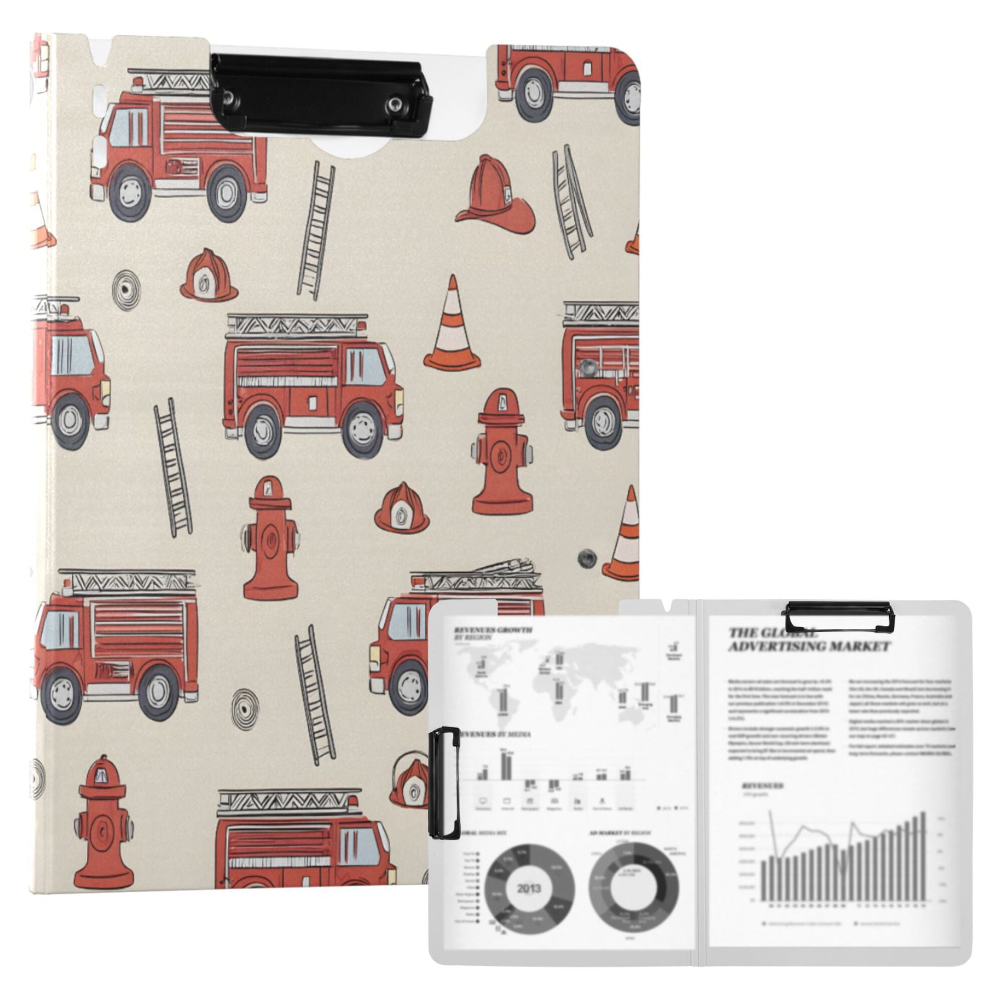 FORMRS A4 Clipboard Folder with Pen Holder Horizontal Foldable School ...