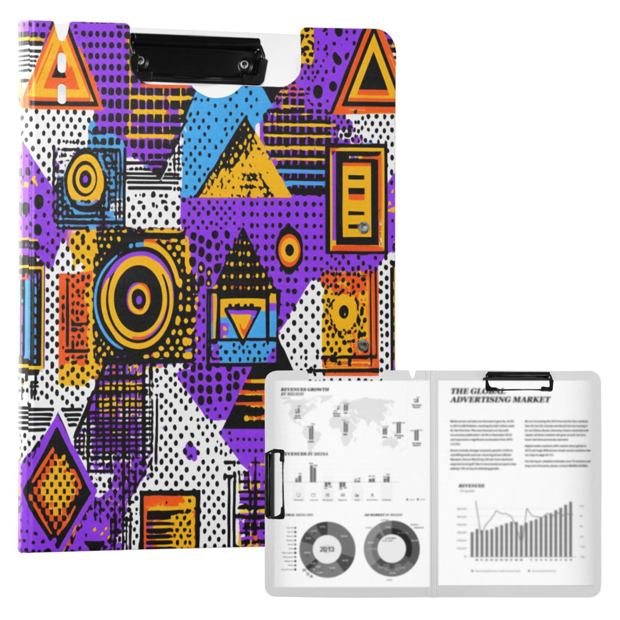 FORMRS A4 Clipboard Folder with Pen Holder Horizontal Foldable School ...