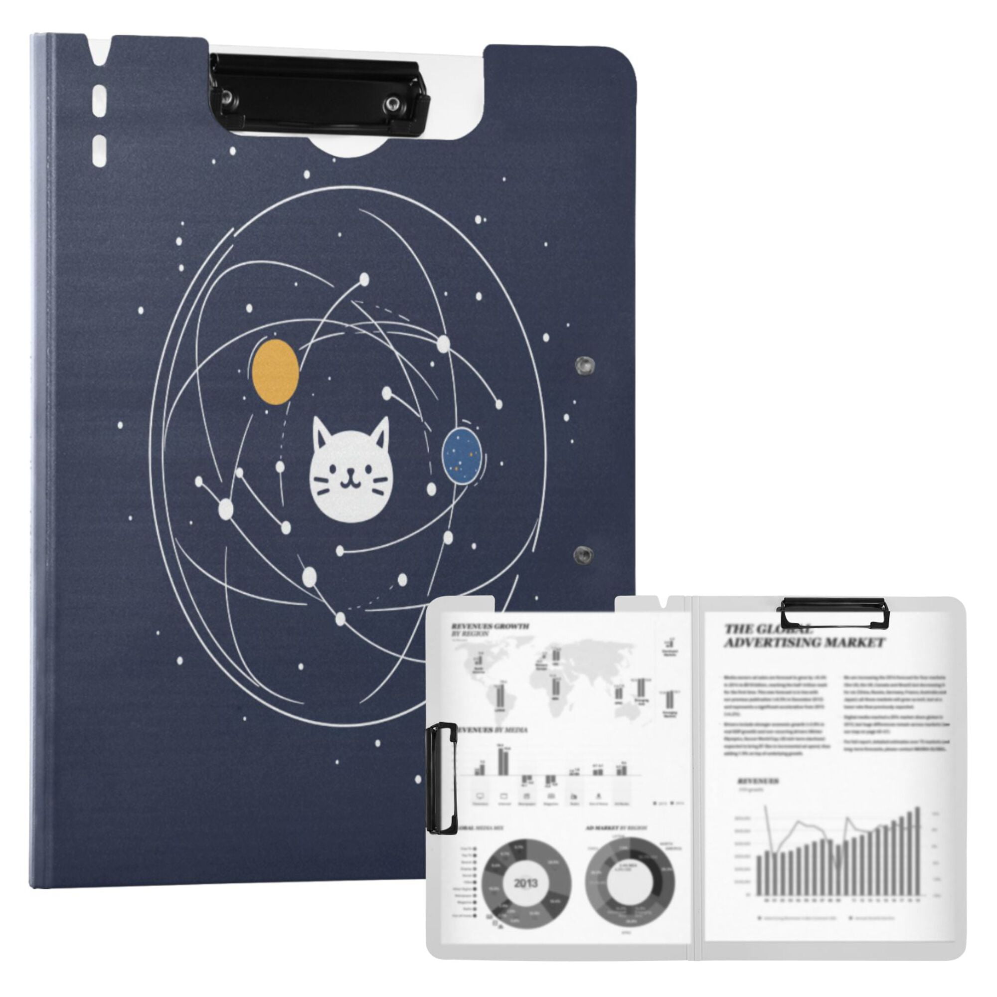 FORMRS A4 Clipboard Folder with Pen Holder Horizontal Foldable School ...