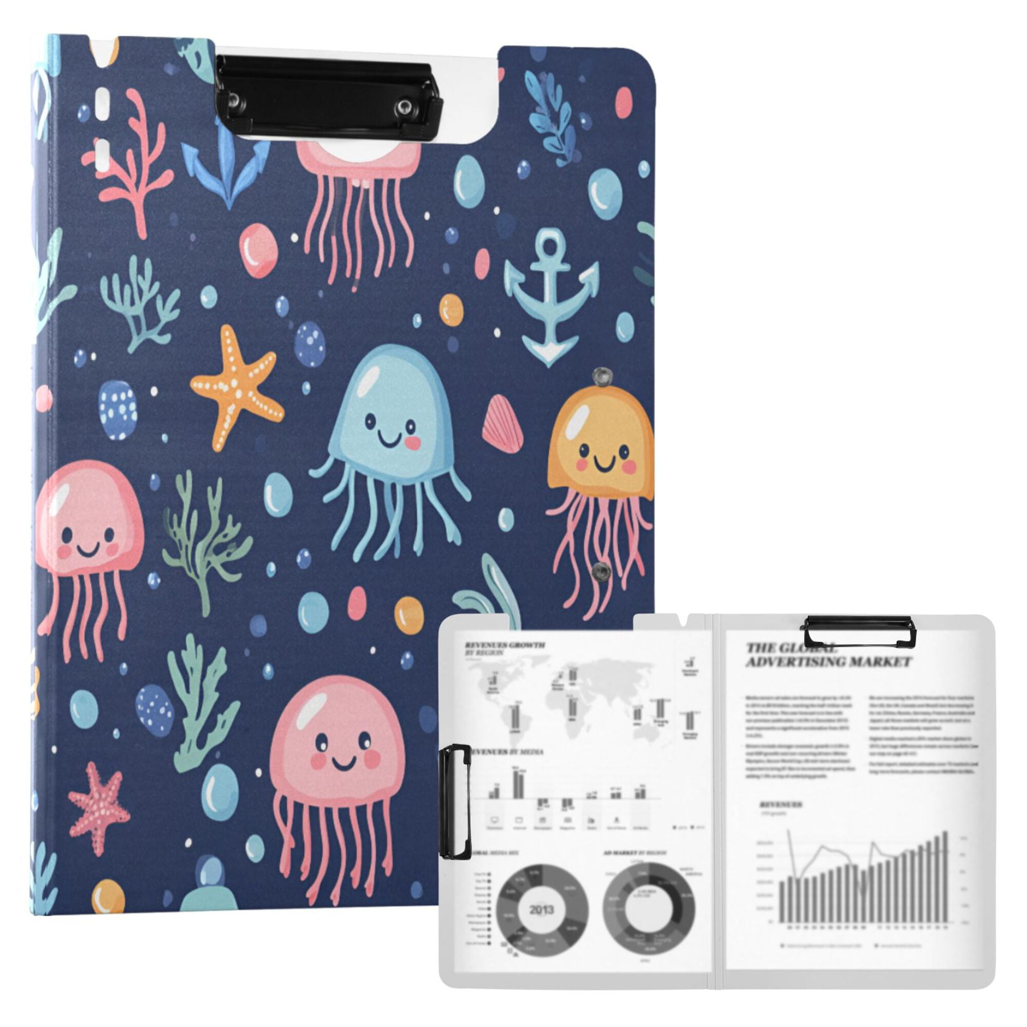 FORMRS A4 Clipboard Folder with Pen Holder Horizontal Foldable School ...